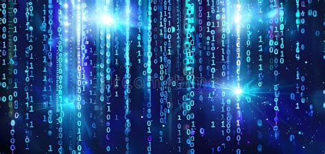 Abstract Animation Of Binary Code Cascading Down Like Digital Rain