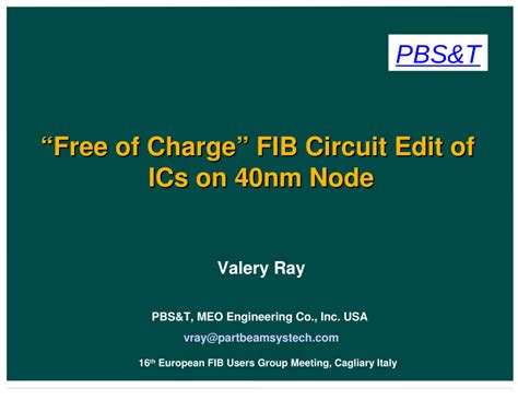 Pdf Free Of Charge Fib Circuit Edit Of Ics On 40nm Node