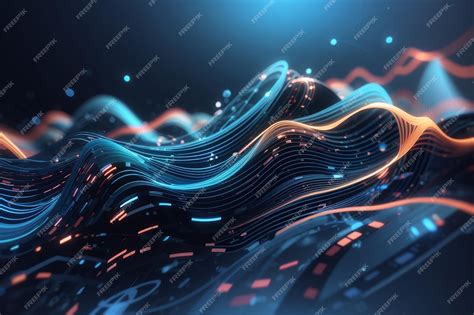 Premium Photo Abstract Futuristic Speed Background Big Data Visualization Dynamic Flow Lines