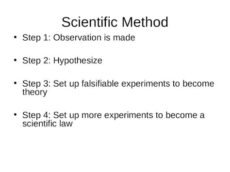Ppt Scientific Method Step 1 Observation Is Made Step 2 Hypothesize