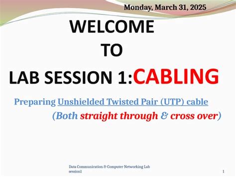 Networking Lab Manual Lab Session 1 Pptpptx