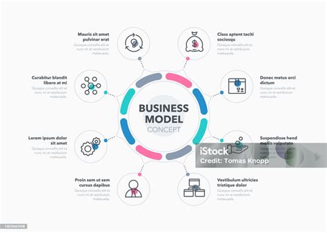 설명에 대한 8 단계와 장소와 비즈니스 모델 다이어그램에 대한 간단한 개념 8에 대한 스톡 벡터 아트 및 기타 이미지 8 인포그래픽 차트 Istock