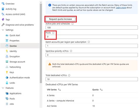 Getting Pool Quota Reached While Creating A Batch Service Using Batch Explorer Microsoft Qanda