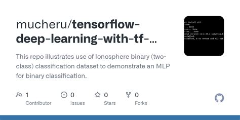 Github Mucherutensorflow Deep Learning With Tf Keras This Repo