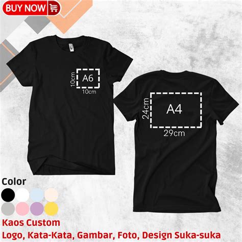 Jual Kaos Sablon Unisex Baju Custom Pakaian Desain Suka Suka Foto Gambar Satuan Lusinan Depan
