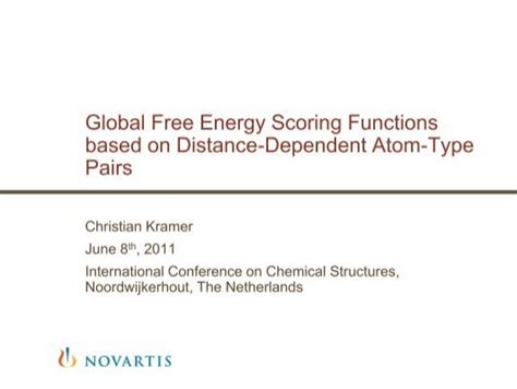 Global Free Energy Scoring Functions Based On Distance