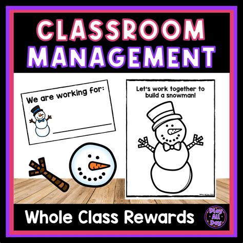 Winter Whole Class Rewards Snowman Classroom Management Tool Made
