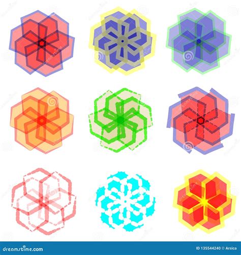 Ircular Design Elements Spirograph Stock Vector Illustration Of
