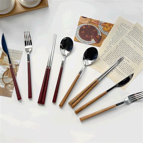 [숟가락 젓가락 1인가격 ] 퀴드노비 커트러리 1인 세트 수저 젓가락 포크 나이프 수저세트 에이블리