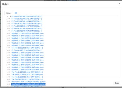 Bug History Window Overflows And Close Nonfunctional · Issue 1867 · Compiler Explorer