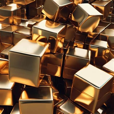 Premium Ai Image Random Rotating Metal Cubes 3d Rendering Illustration