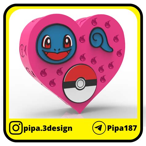 Stl File Box Candy Box Container Storage Valentines Day Box Squirtle 📦 ・3d Printing