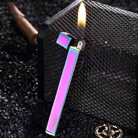 Briquet Briquets Ultra Fins Pour Fumer Mini Allume Cigare Réutilisable Au Kérosène Cadeaux D