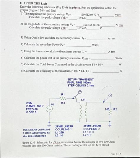 Solved F AFTER THE LAB Draw The Following Schematic Fig Chegg Com