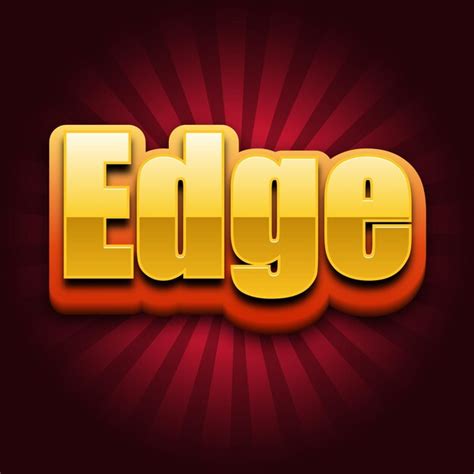 Premium Photo Edge Text Effect Gold  Attractive Background Card Photo