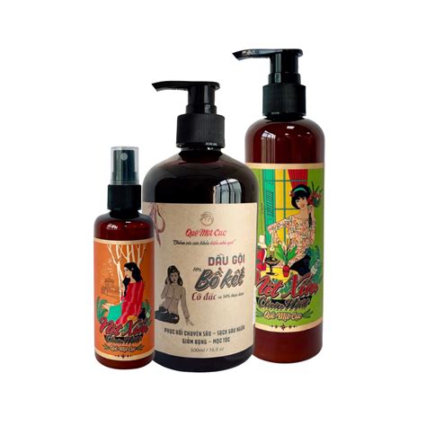 Combo Quê Một Cục Gội Dưỡng Tóc Mềm Mượt Mọc Tóc Belle Lab