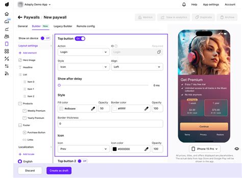paywall layout adapty