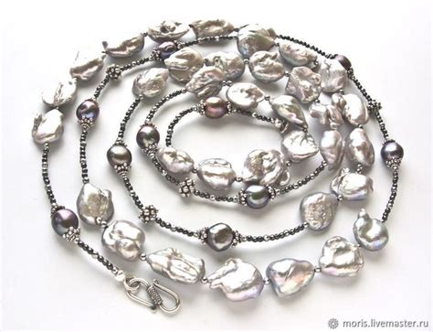 Колье из жемчуга сотуар Жанис барочный жемчуг серебро заказать на