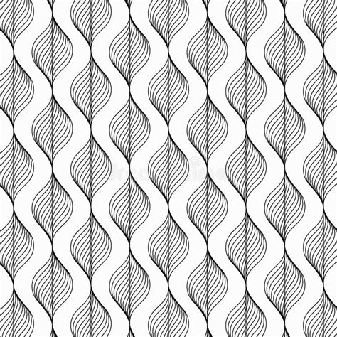 Linear Vector Pattern Repeating Linear Abstract Leaves On Garland Stock Vector Illustration