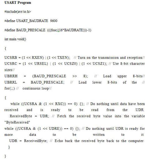 Avr Microcontroller Atmel 8 Serial Communication Usart Configuration Lekule