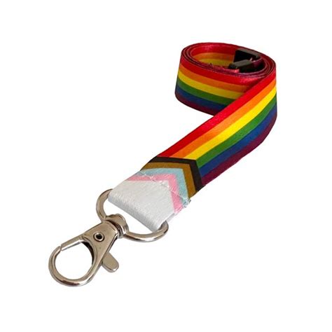 Rainbow Progress Flag Lanyard Buy Online Lanyard Uk