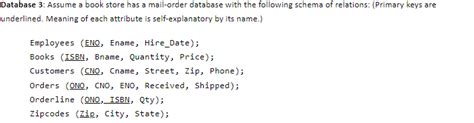 Solved In Each Database Write A Sql Create Table Statement
