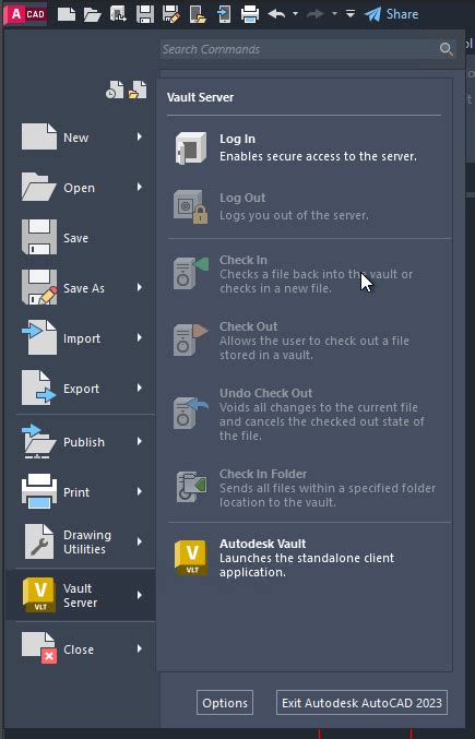 Check Out Button In Autocad Vault Addin Is Greyed Out