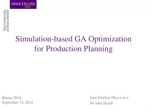 Ppt Simulation Based Ga Optimization For Production Planning Powerpoint Presentation Id 5618563