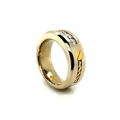 Mens 14k Gold And Diamond Fashion Ring Laurafivestarjewelry