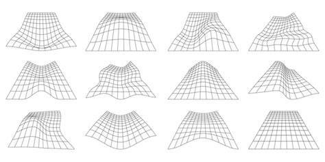 Premium Vector Set Of Wireframe Geometric Shapes In Different Shapes On A White Background