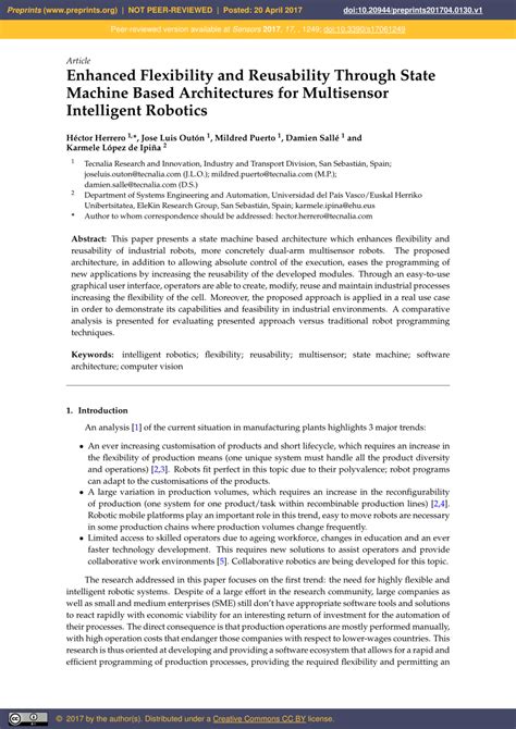 Pdf Enhanced Flexibility And Reusability Through State Machine Based Architectures For