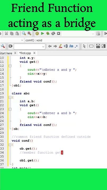 22 Friend Function Acting As Bridge Class C Program Object