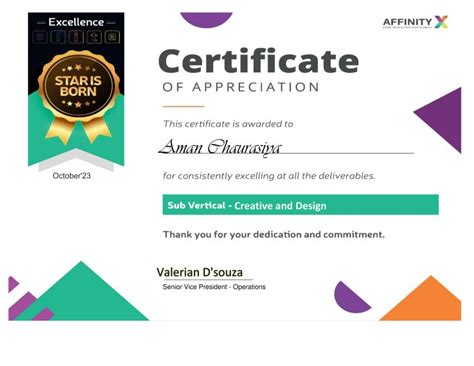 Aman Chaurasiya On Linkedin Earned Certificate Of Appreciation From