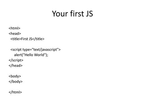 Ppt Javascript Part I Powerpoint Presentation Free Download Id3203757