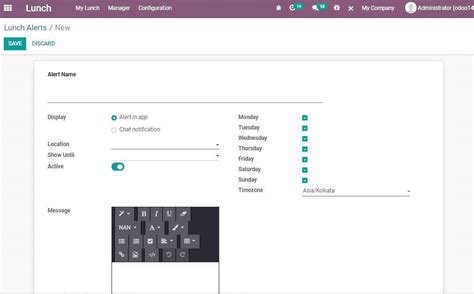 Odoo 14 Lunch Module For Establishments
