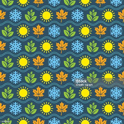 원활한 벽지용 패턴 시즌즈 아이콘 0명에 대한 스톡 벡터 아트 및 기타 이미지 0명 2015년 4가지 개체 Istock