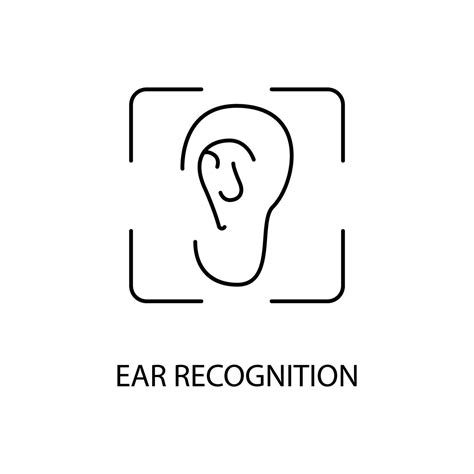 Ear Recognition Concept Line Icon Simple Element Illustrationear