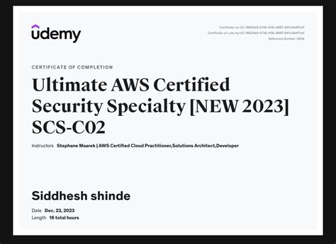 Siddhesh Shinde On Linkedin Aws Udemycourse Udemy Udemycertificate Securityprofessionals