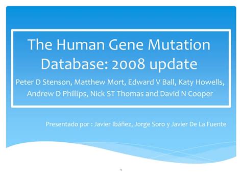 Human Gene Mutation Database Pdf