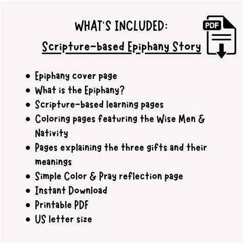 Epiphany Printable Pdf Christian Color Pray And Learn Activities For
