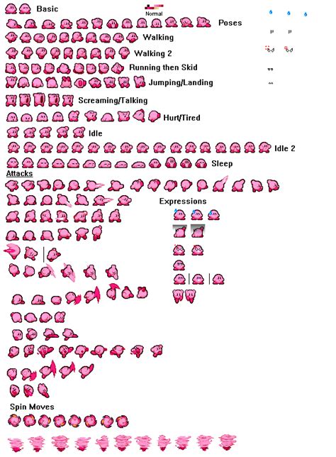 Kirby Sprite Sheet By Comicart1 On Deviantart