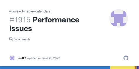 Performance Issues Issue Wix React Native Calendars Github