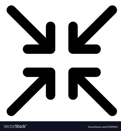 Exit Fullscreen Minimize Player Reduce Icon Vector Image