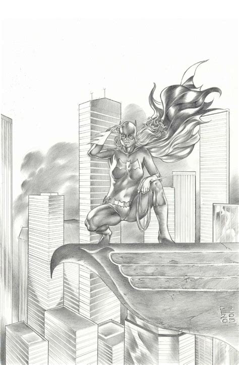Batgirl On Rooftop Comic Art Comic Art Batgirl Art Gallery