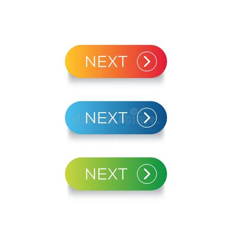 next web button set vector next web buttons with arrow isolated on