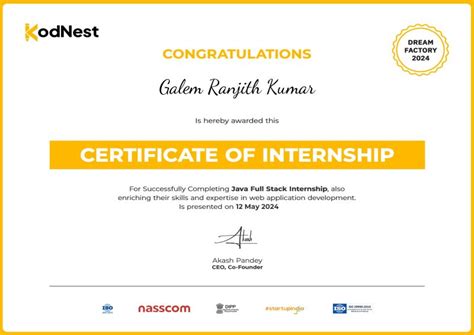 Galem Ranjith Kumar On Linkedin Javafullstack Kodnest Continuouslearning Softwaredevelopment