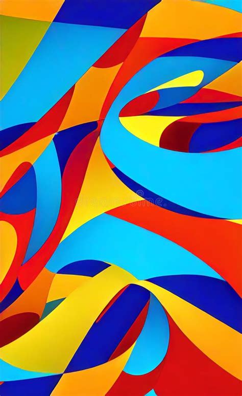 Abstract Empty Geometric Shape Podiums For Product Presentation Colorful Geometric Mosaic