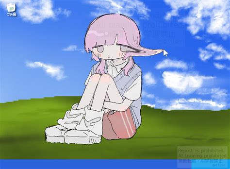 Shimijiso Bliss Image Microsoft Windows Original Windows Xp 1girl Blush Closed Mouth