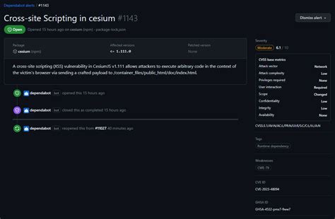 Cve 2023 48094 Xss Vulnerability · Issue 11642 · Cesiumgscesium · Github