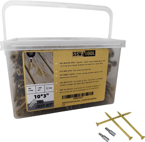 Power Pro 48613 Wood Screws 10 X 3 Premium Outdoor Deck